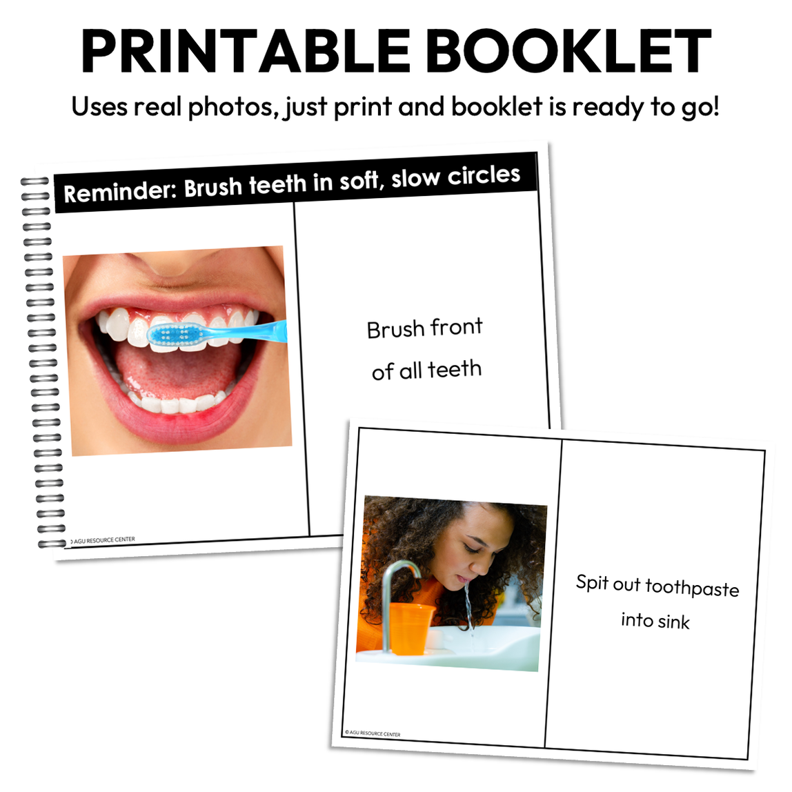 Brushing Teeth Step-By-Step Booklet | Editable — Autism Grown Up
