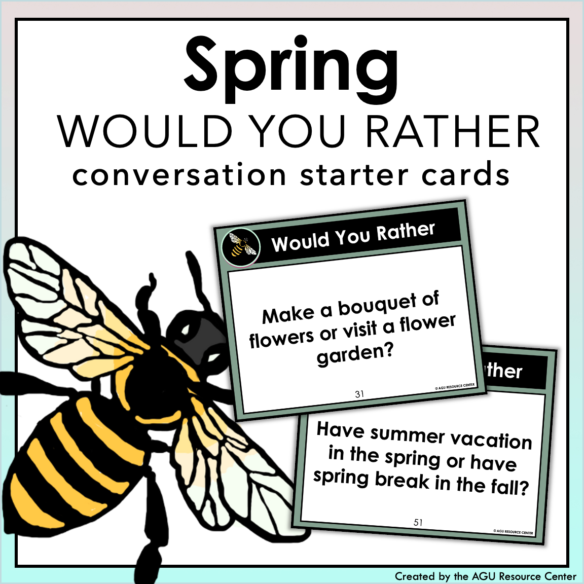 Spring WOULD YOU RATHER | Icebreakers | Social Task Cards | Printable ...