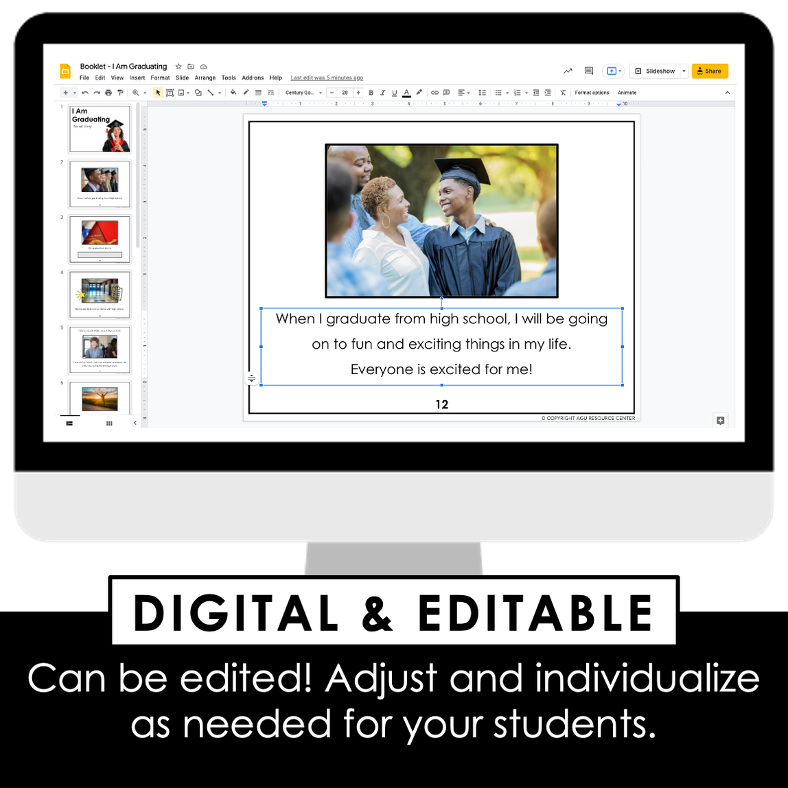 Graduation Ceremony Social Story | EDITABLE — Autism Grown Up