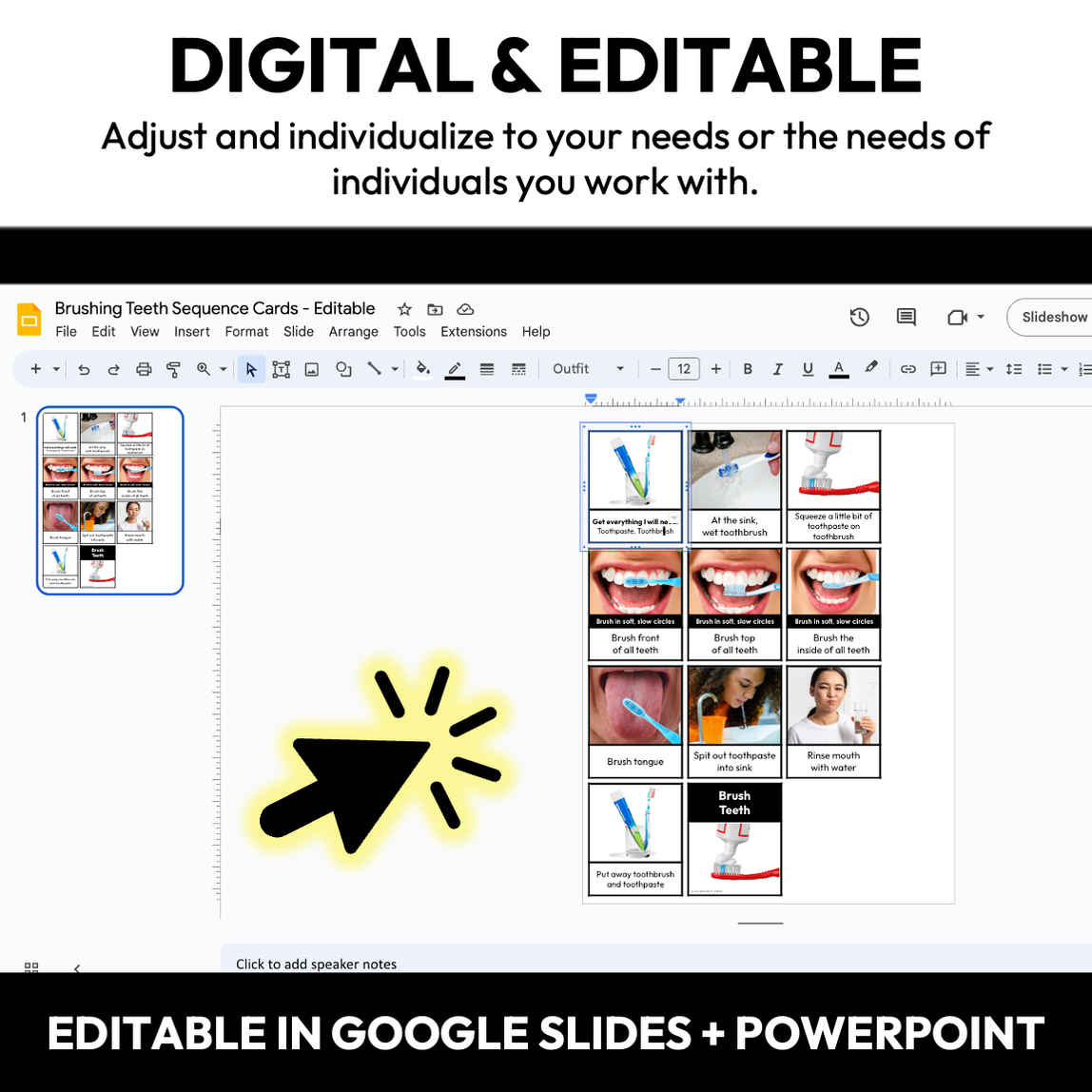 Brushing Teeth Visual Sequence Cards — Autism Grown Up