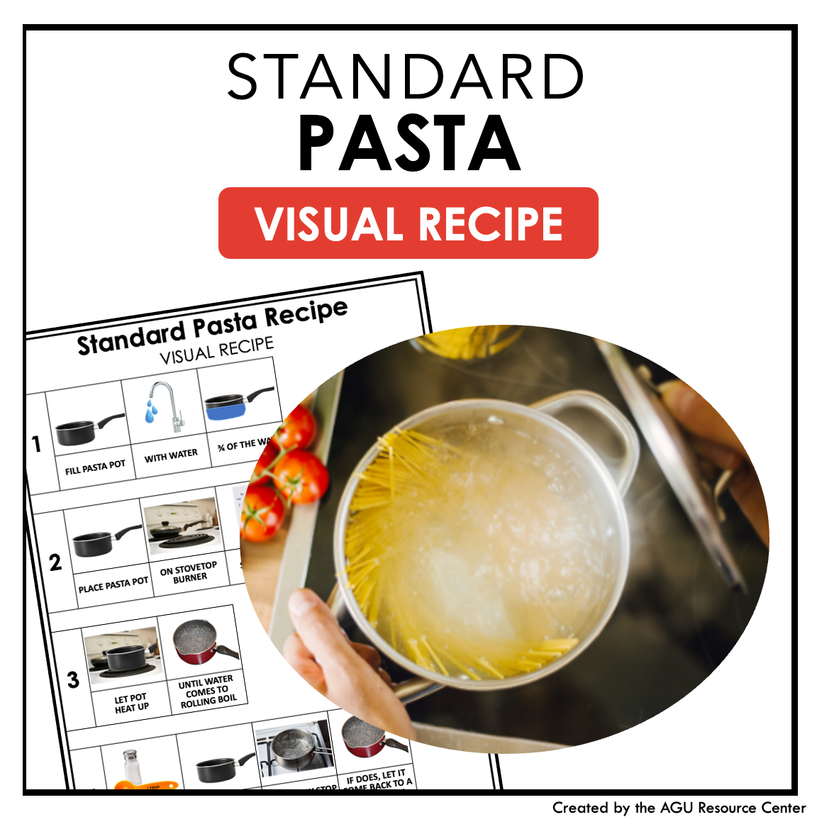 Standard Pasta Visual Recipe — Autism Grown Up