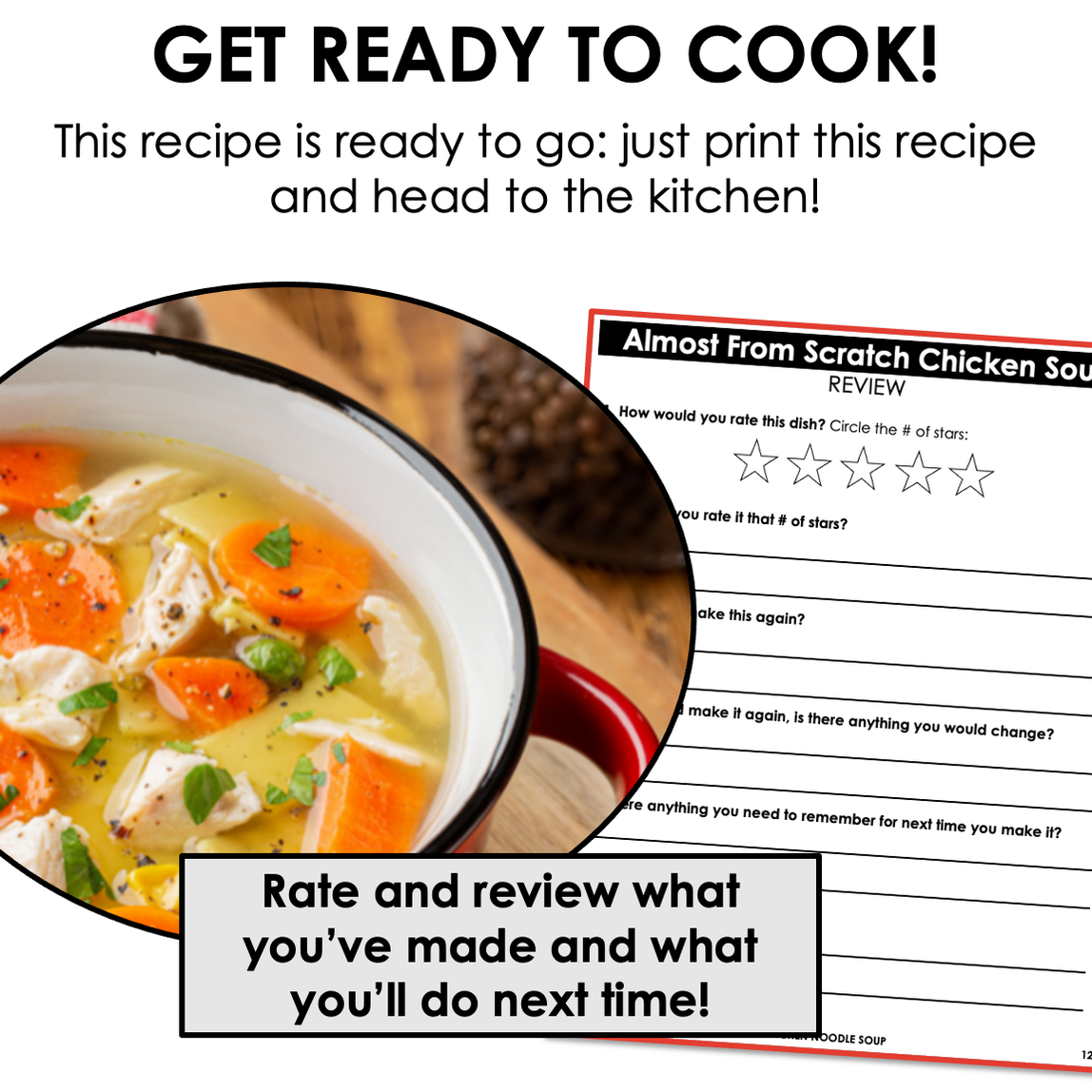 Almost From Scratch Chicken Noodle Soup Visual Recipe — Autism Grown Up