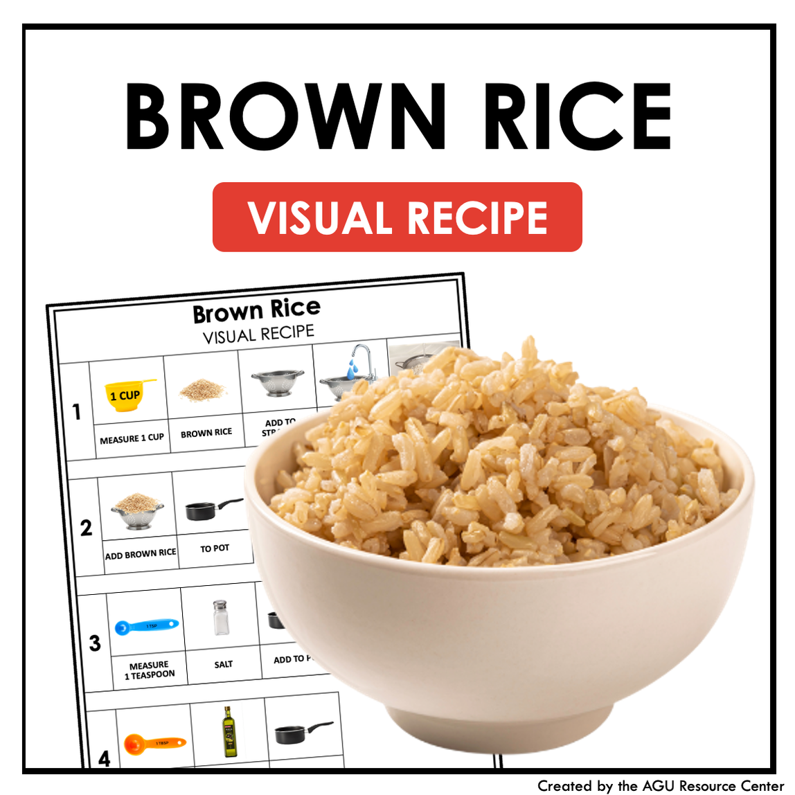 Brown Rice Visual Recipe — Autism Grown Up