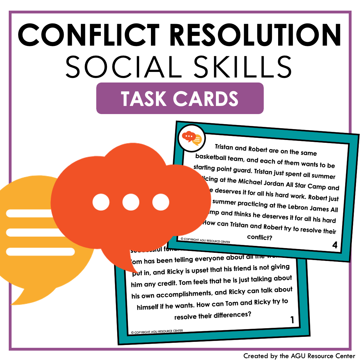 Conflict Resolution | Social Skills Activities | Scenario Task Cards ...