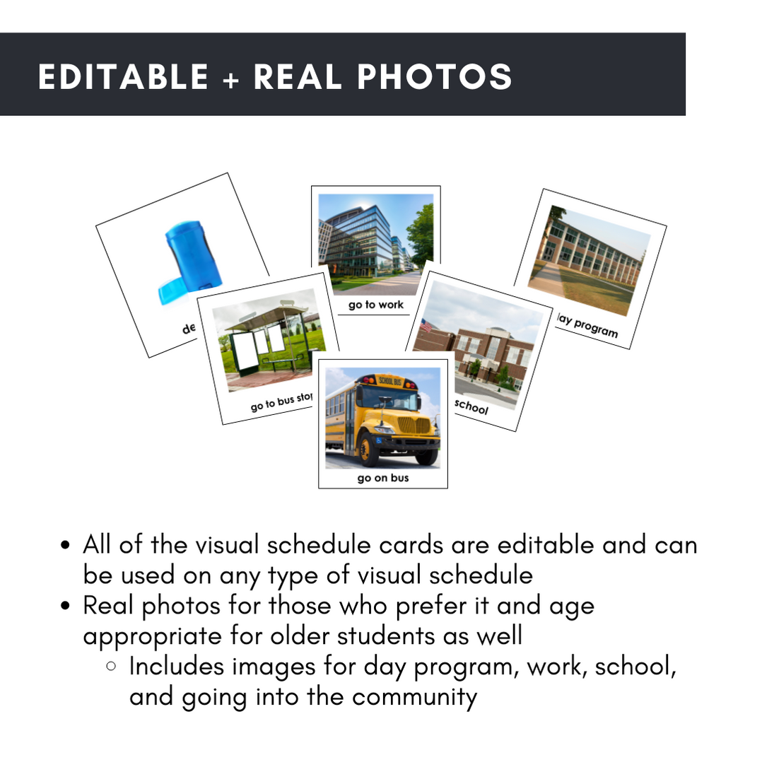 Visual Schedule Cards for Home | EDITABLE — Autism Grown Up